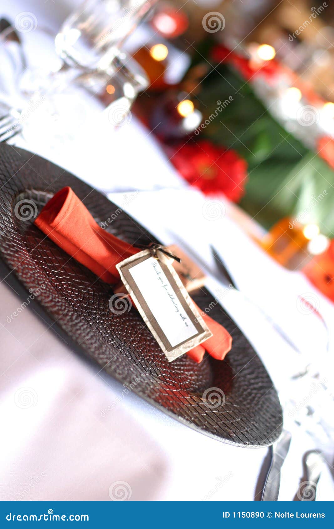 Table decor and tag orange stock photo. Image of matt - 1150890