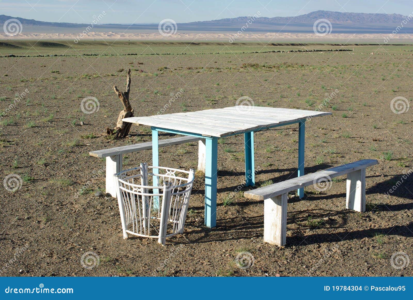 Table in the Desert, Mongolia Stock Photo - Image of plateau, camp ...