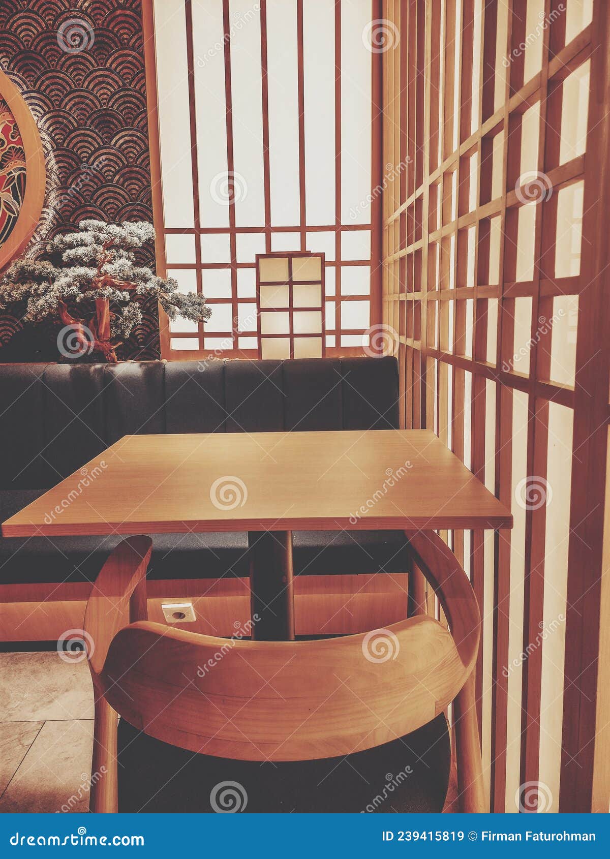 Table Design Interior Japanese Style Stock Image - Image of design ...