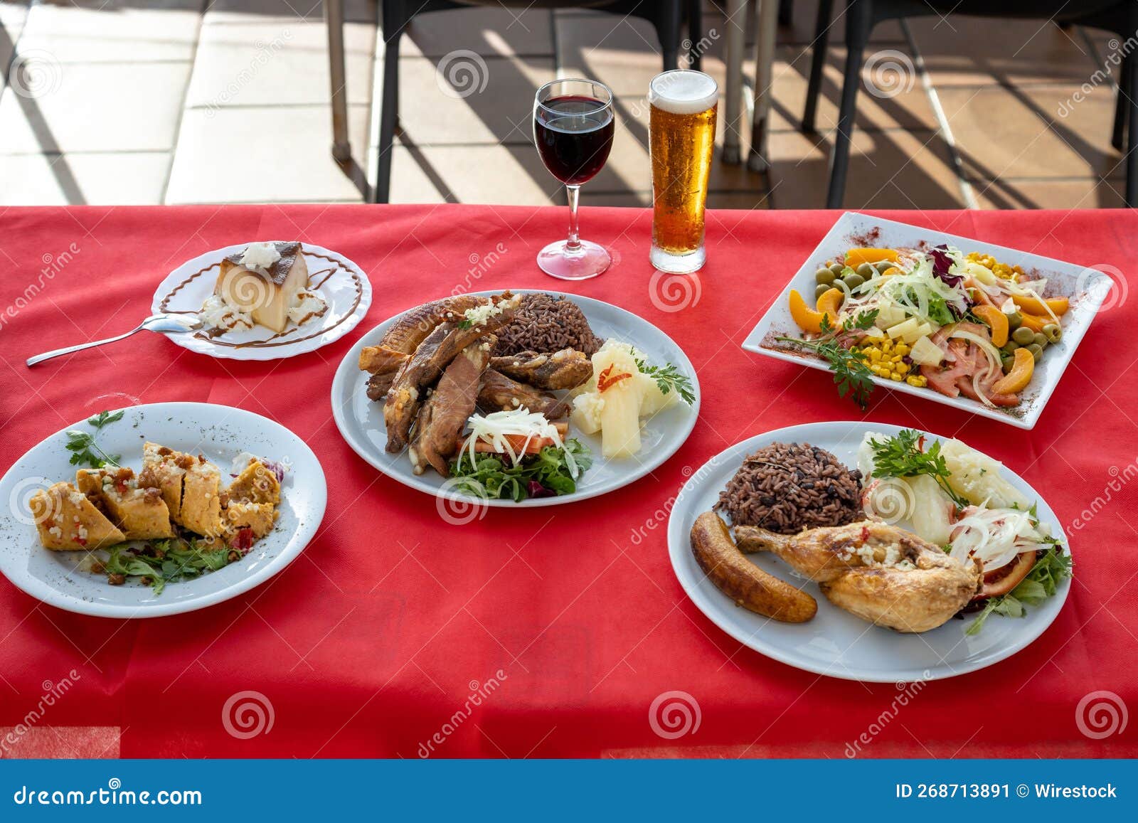 Table with Different Type of Food Stock Image - Image of kitchen ...