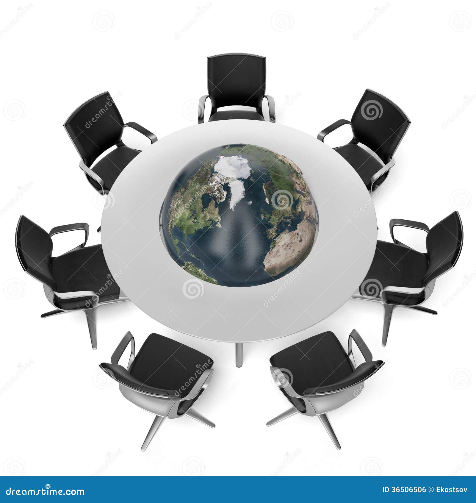 Table with earth stock illustration. Illustration of contemporary ...