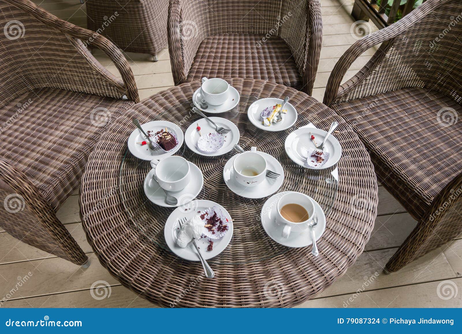 Table after eating stock photo. Image of fork, dirty - 79087324