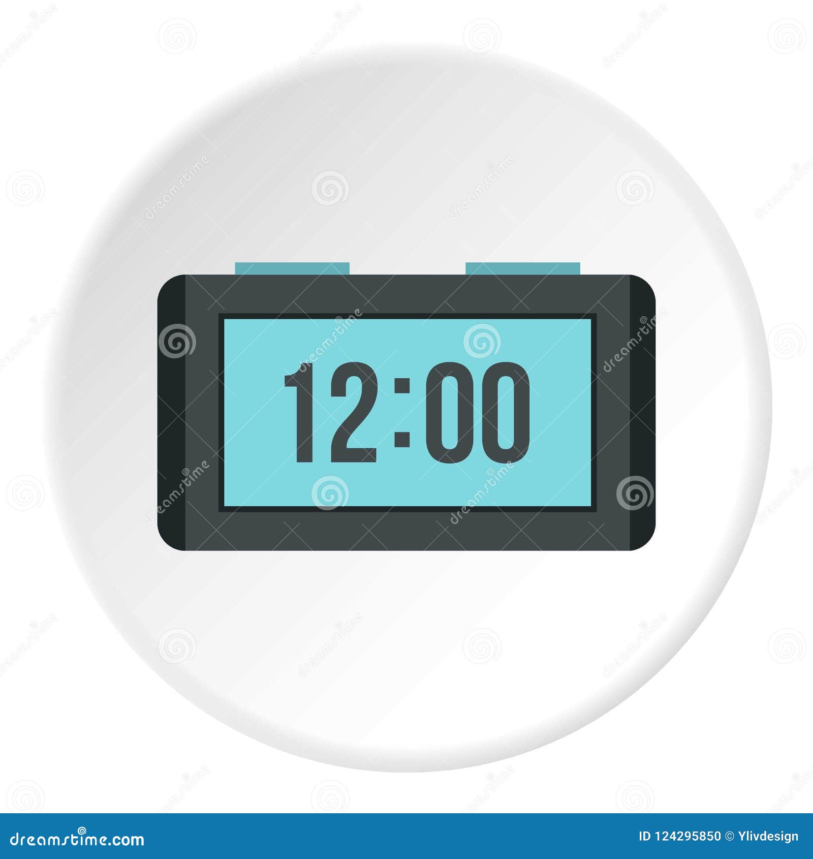 Table Electronic Watch Icon, Flat Style Stock Illustration ...