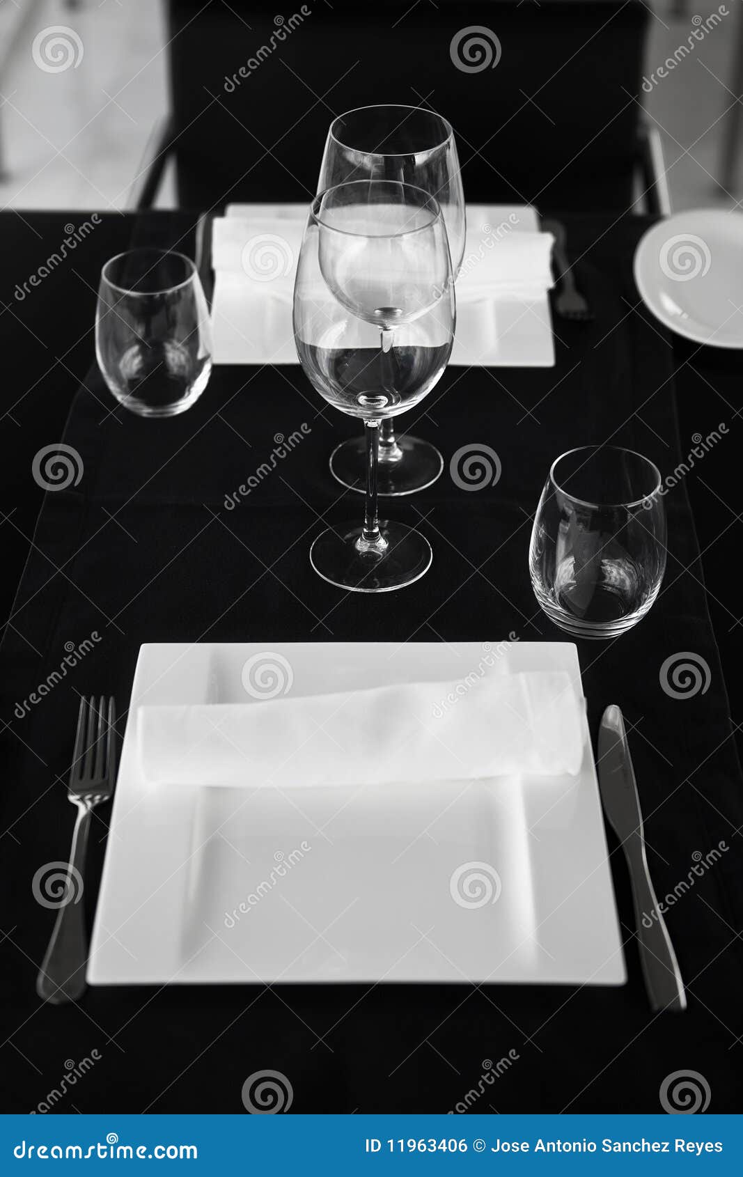 Table for an elegant lunch stock photo. Image of eating - 11963406