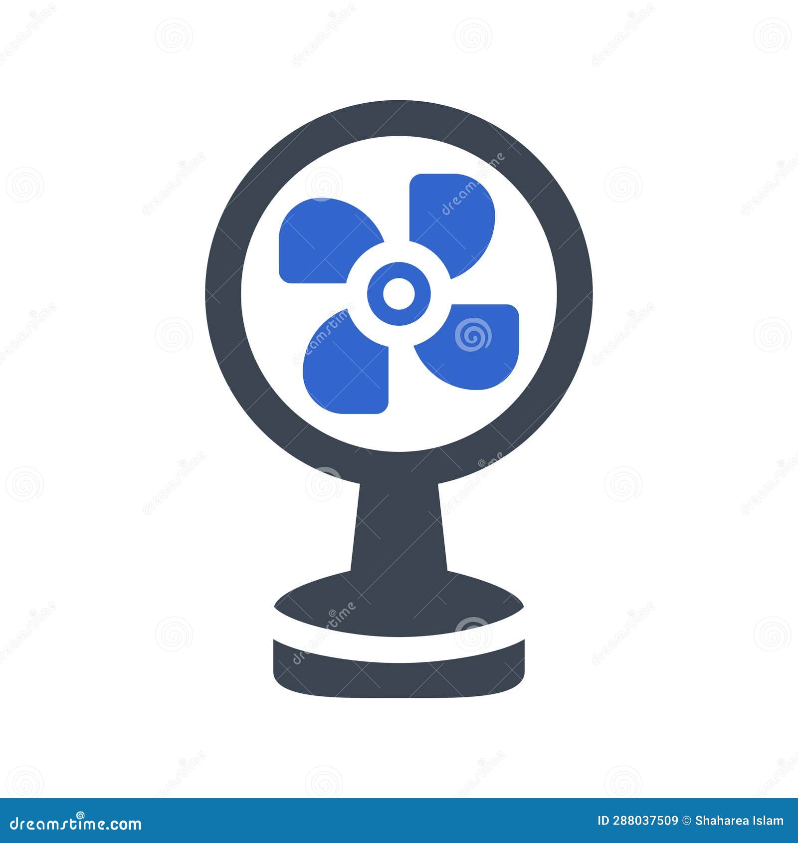 Table fan icon stock vector. Illustration of desk, ventilation - 288037509