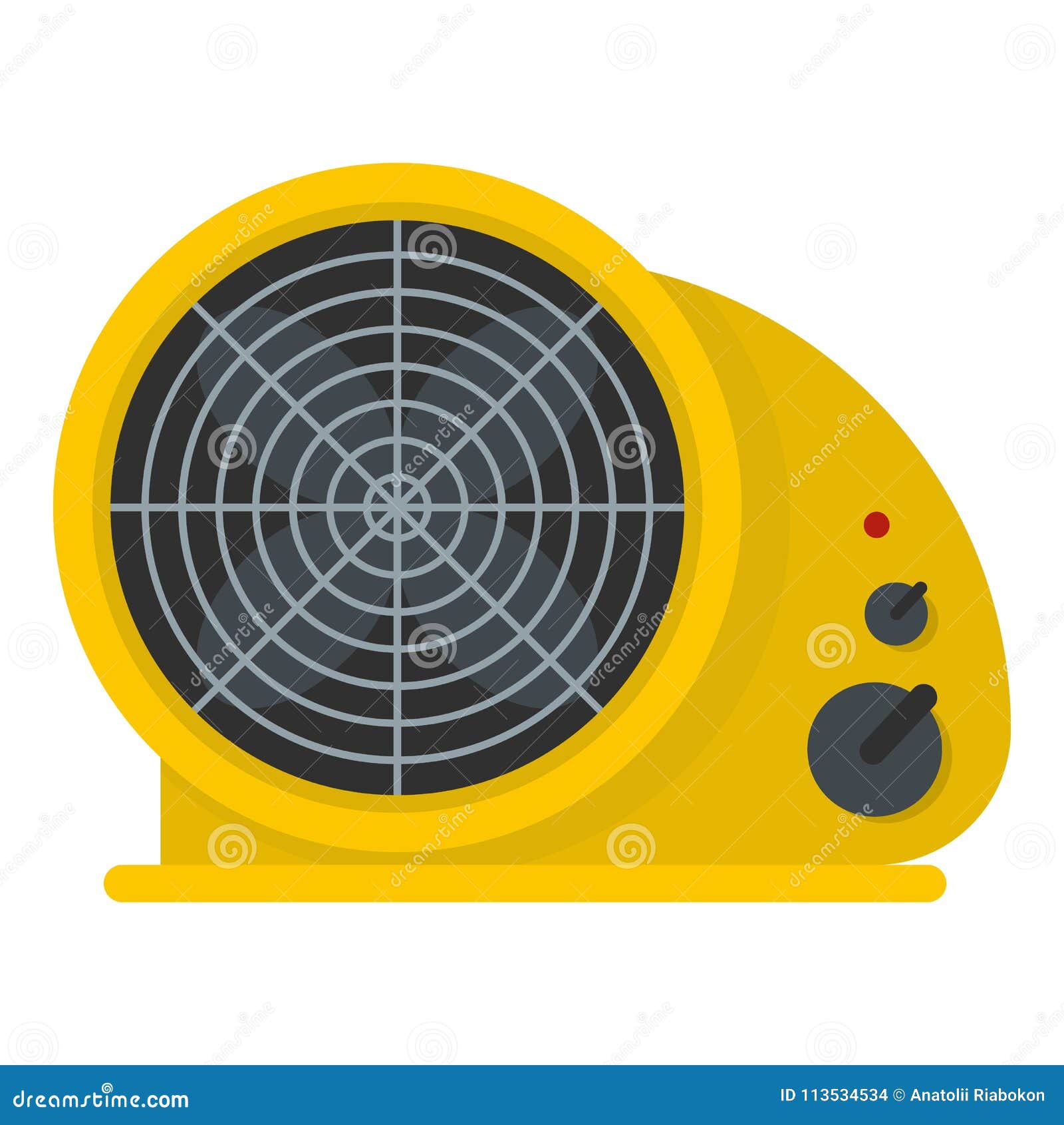 Table fan icon, flat style stock vector. Illustration of cool - 113534534