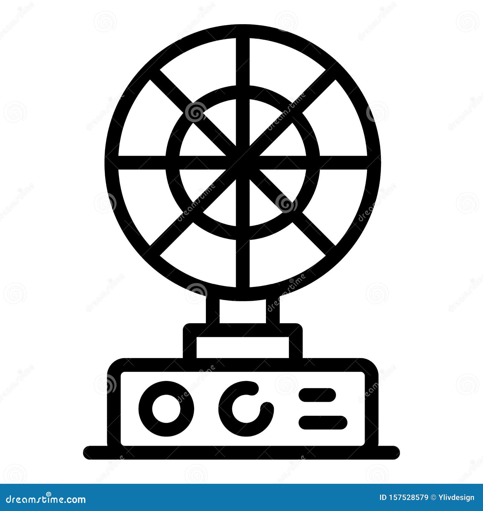 Table Fan Icon, Outline Style Stock Vector - Illustration of ...