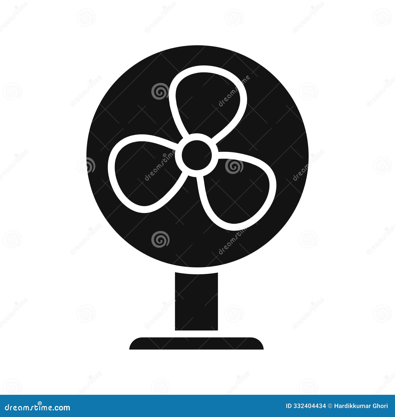 Table Fan Icon Symbol on White Background Stock Vector - Illustration ...