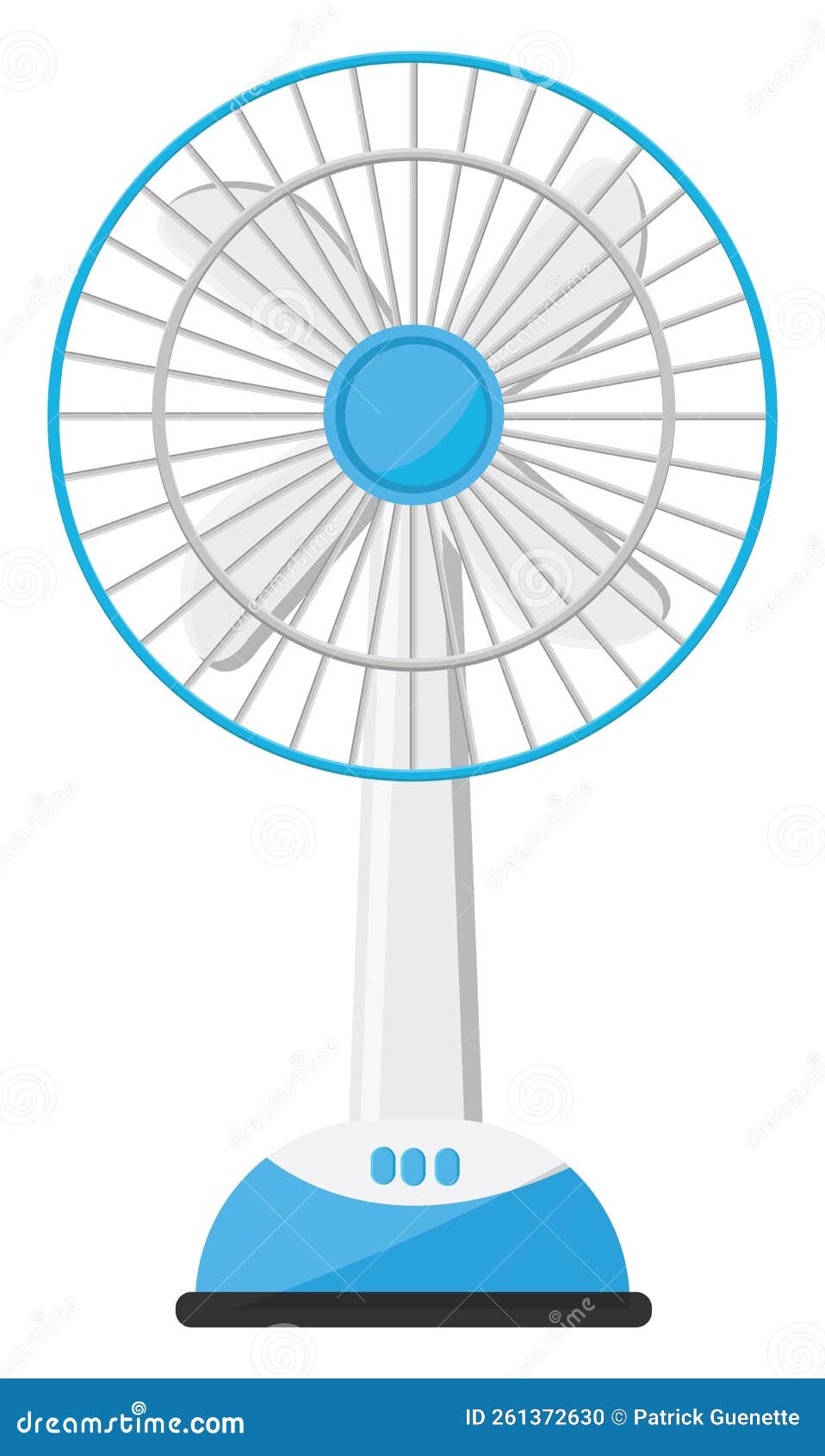 Table fan, icon stock vector. Illustration of equipment - 261372630