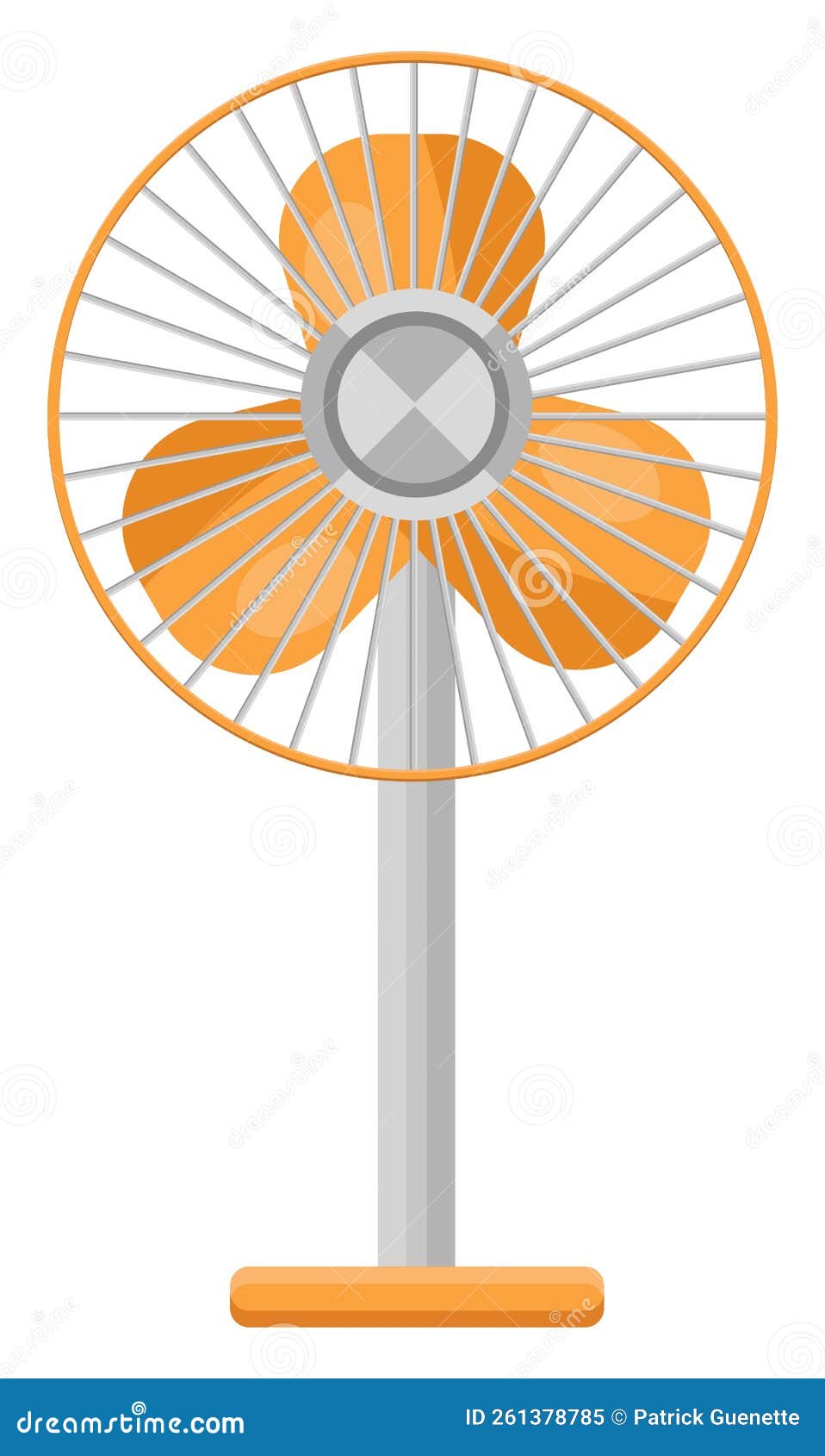 Table fan, icon stock vector. Illustration of electricity - 261378785