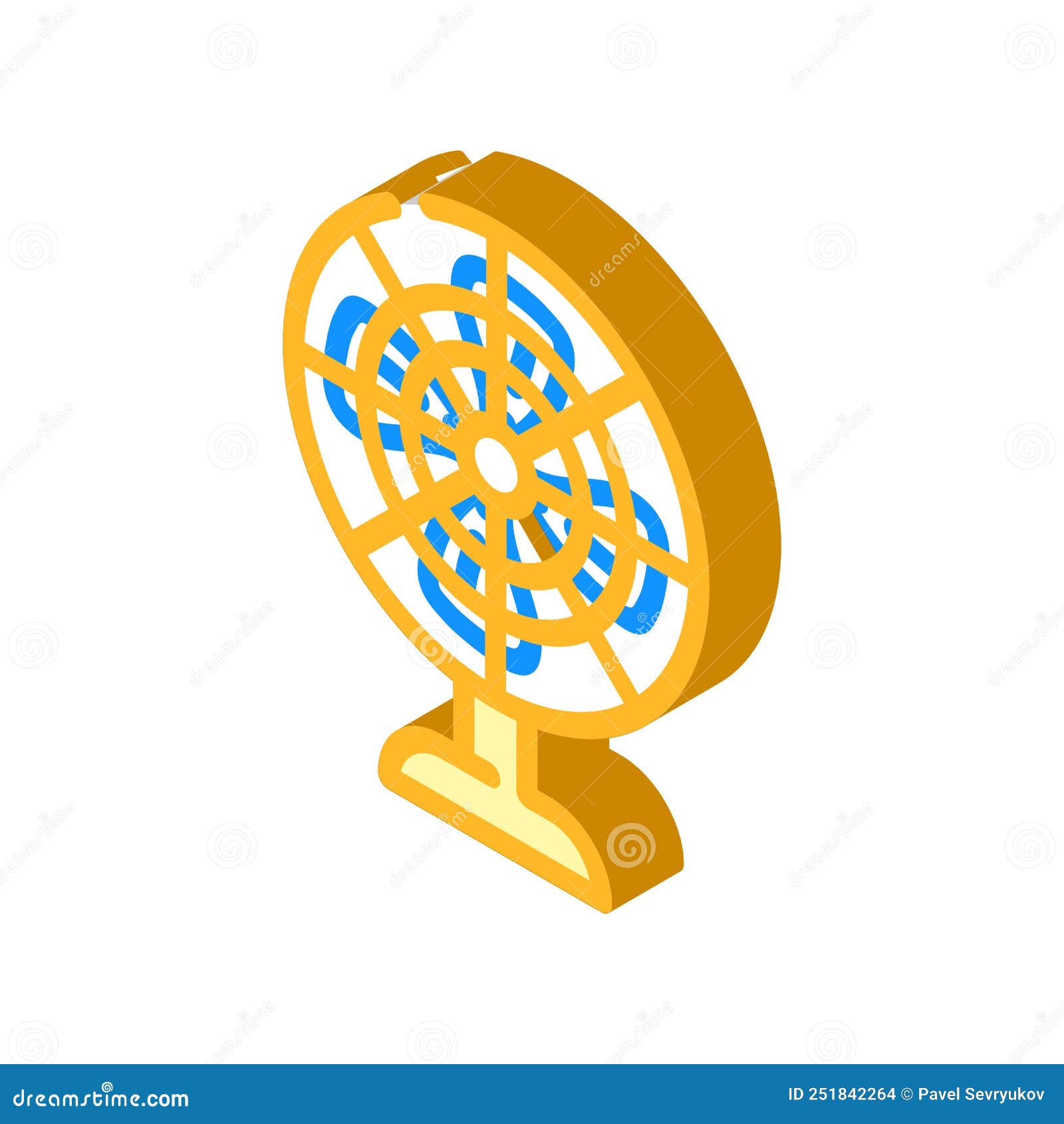 Table Fan Isometric Icon Vector Illustration Stock Vector ...