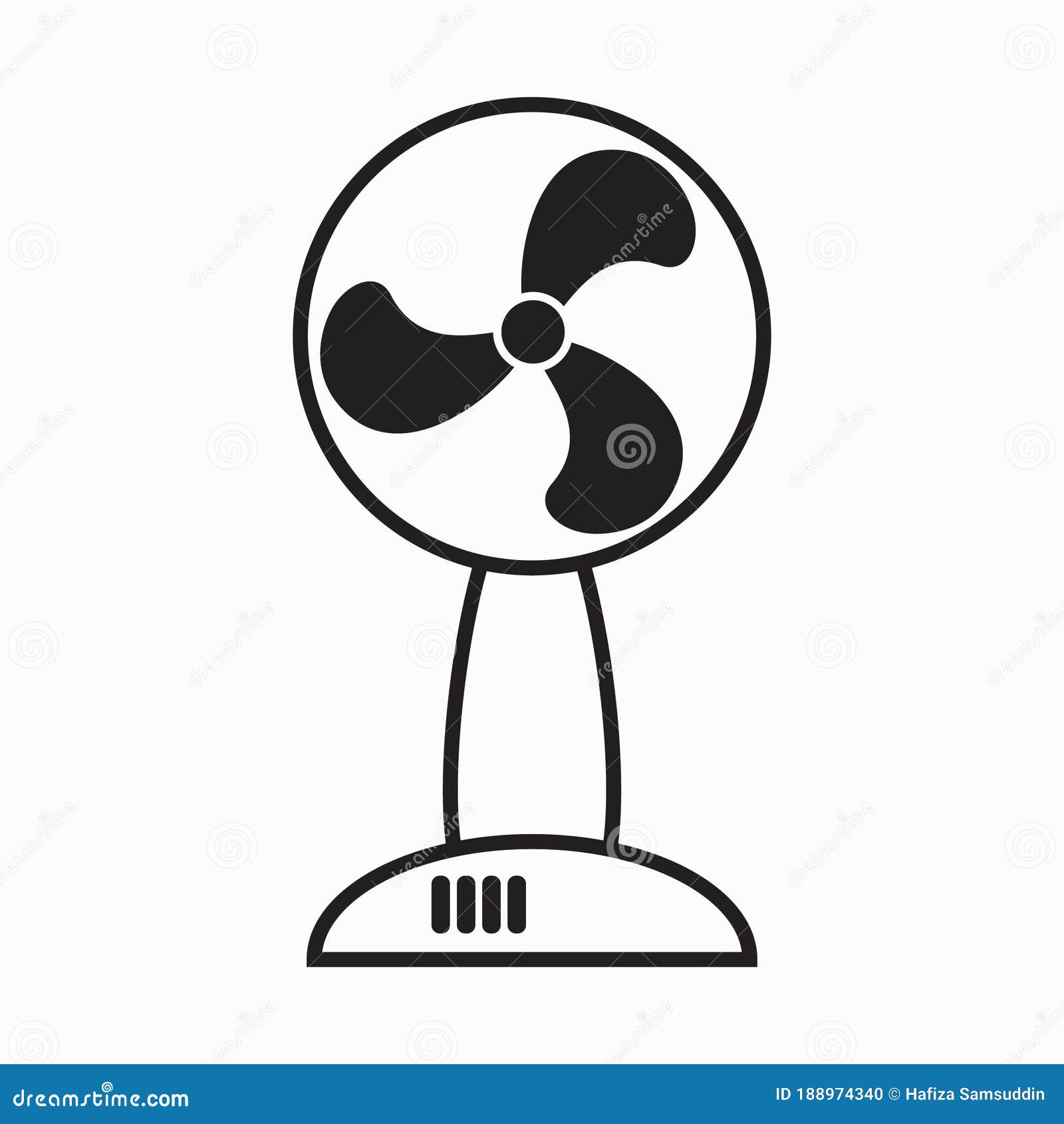 Table Fan. Vector Illustration Decorative Design Stock Vector ...