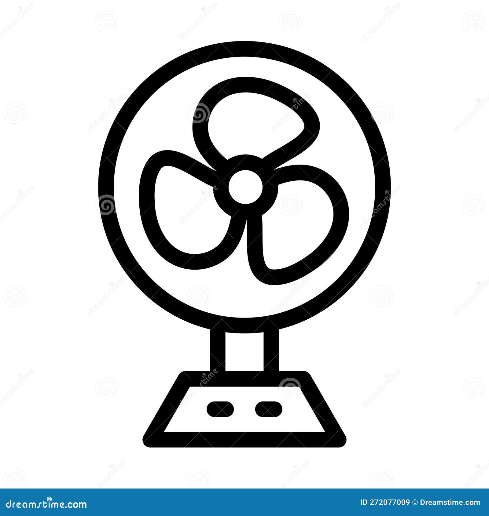 Table Fan Vector Thick Line Icon for Personal and Commercial Use Stock ...