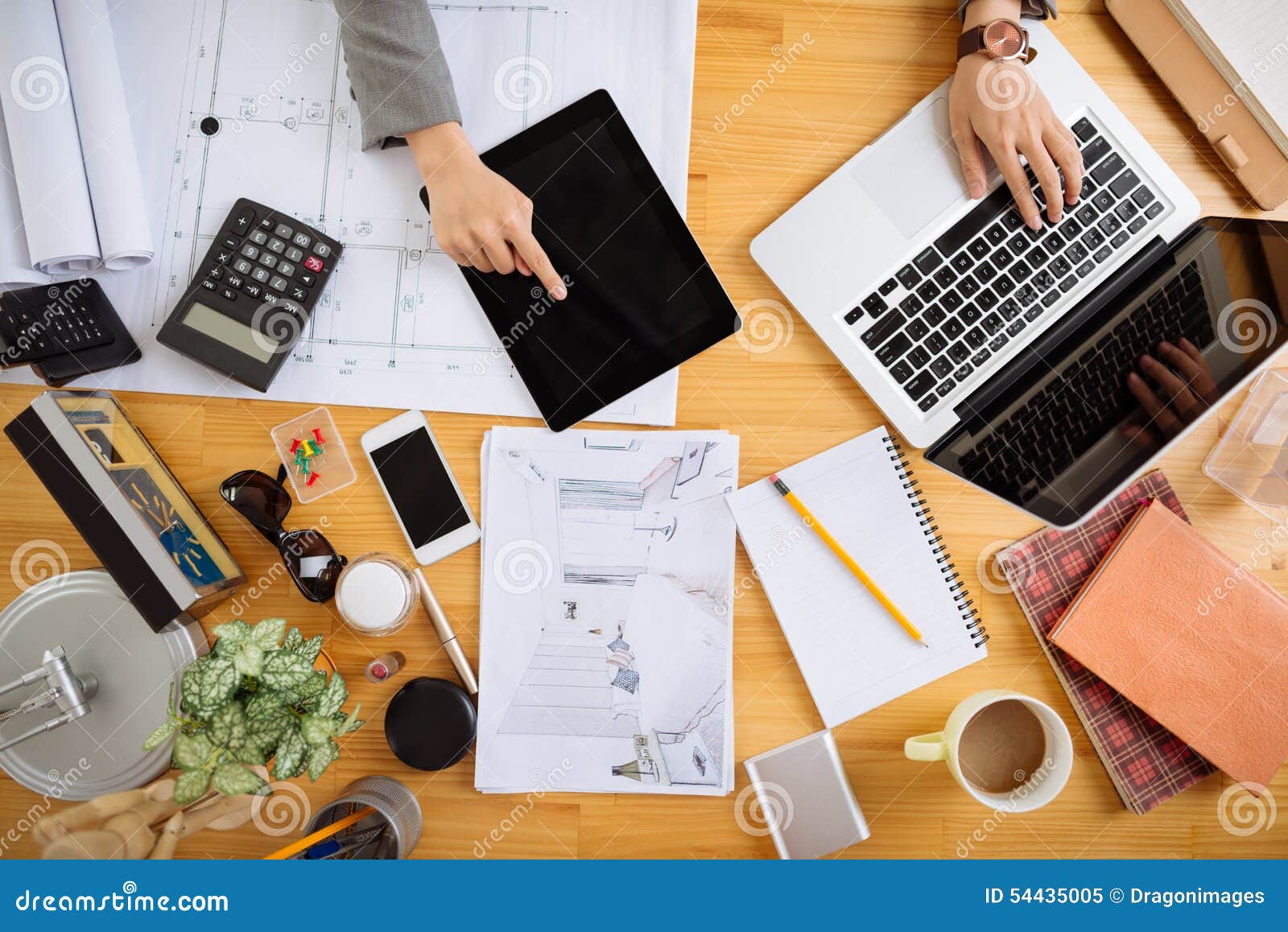 Table of female designer stock image. Image of corporate - 54435005