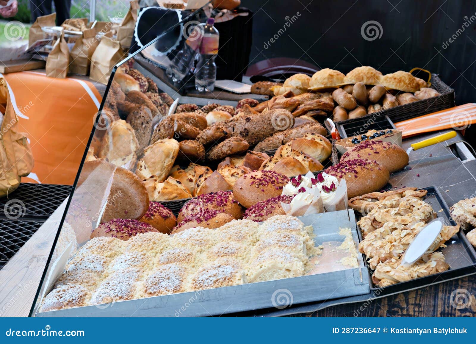 Variety of Baked Goods are on Display Stock Image - Image of retail ...