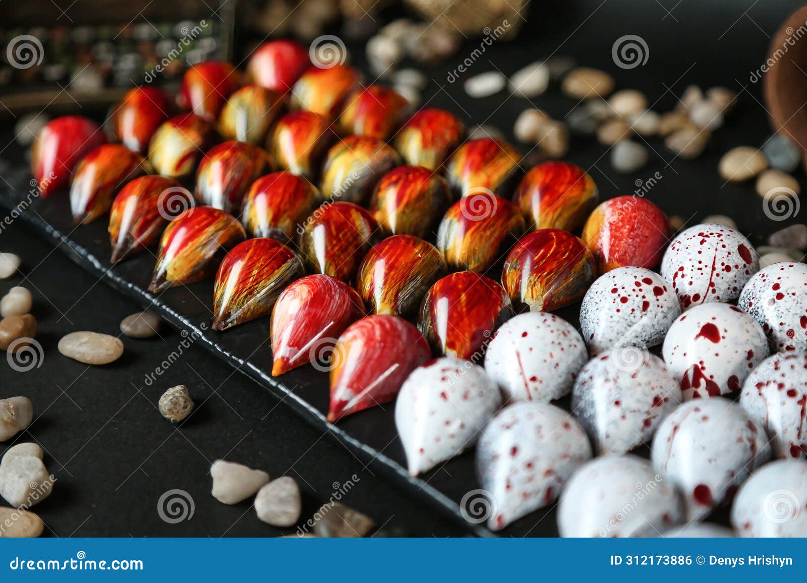 Assorted Candies Displayed on a Colorful Table Stock Photo - Image of ...
