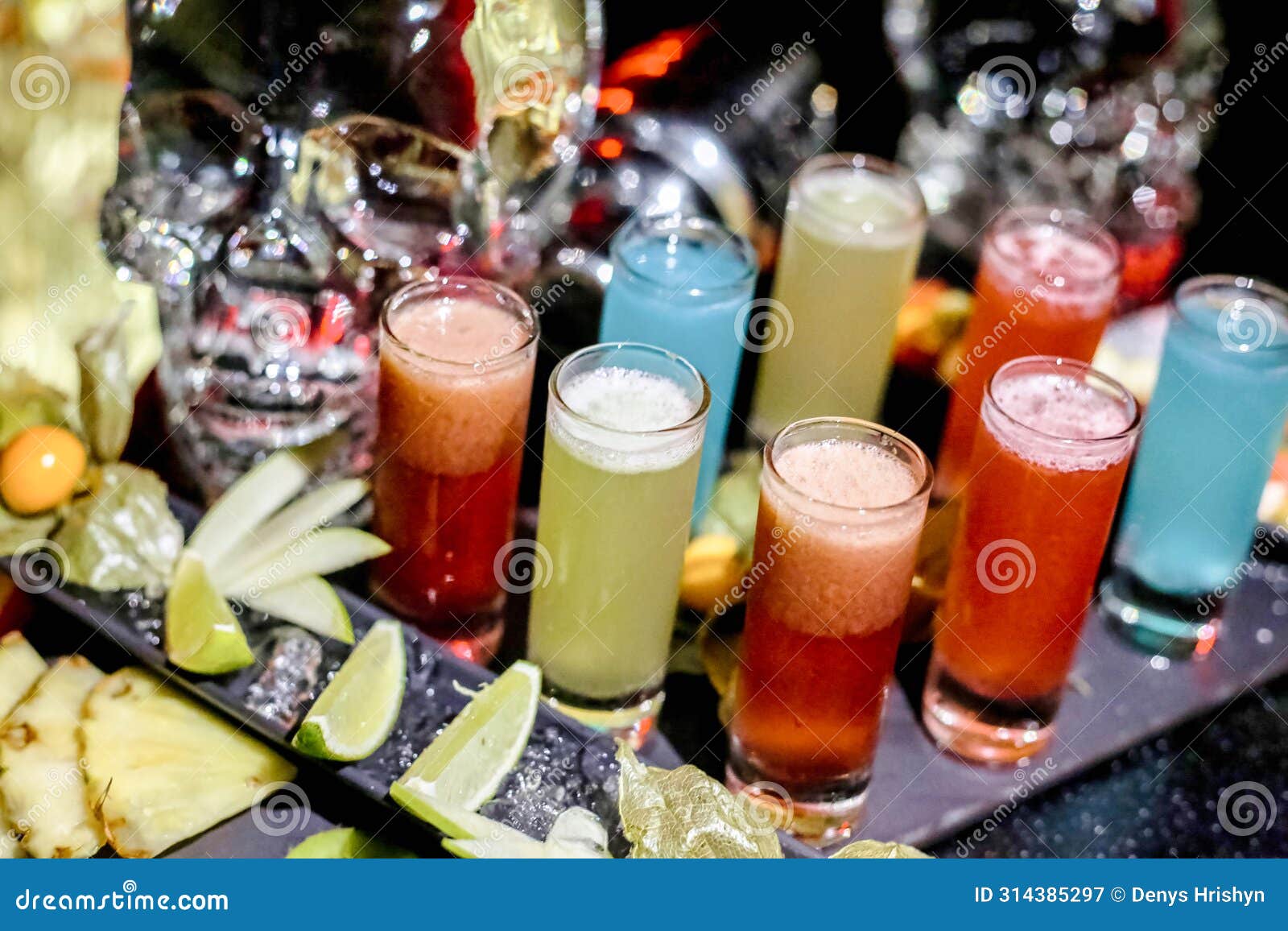 Assorted Drinks Covering a Table Stock Image - Image of plenty ...