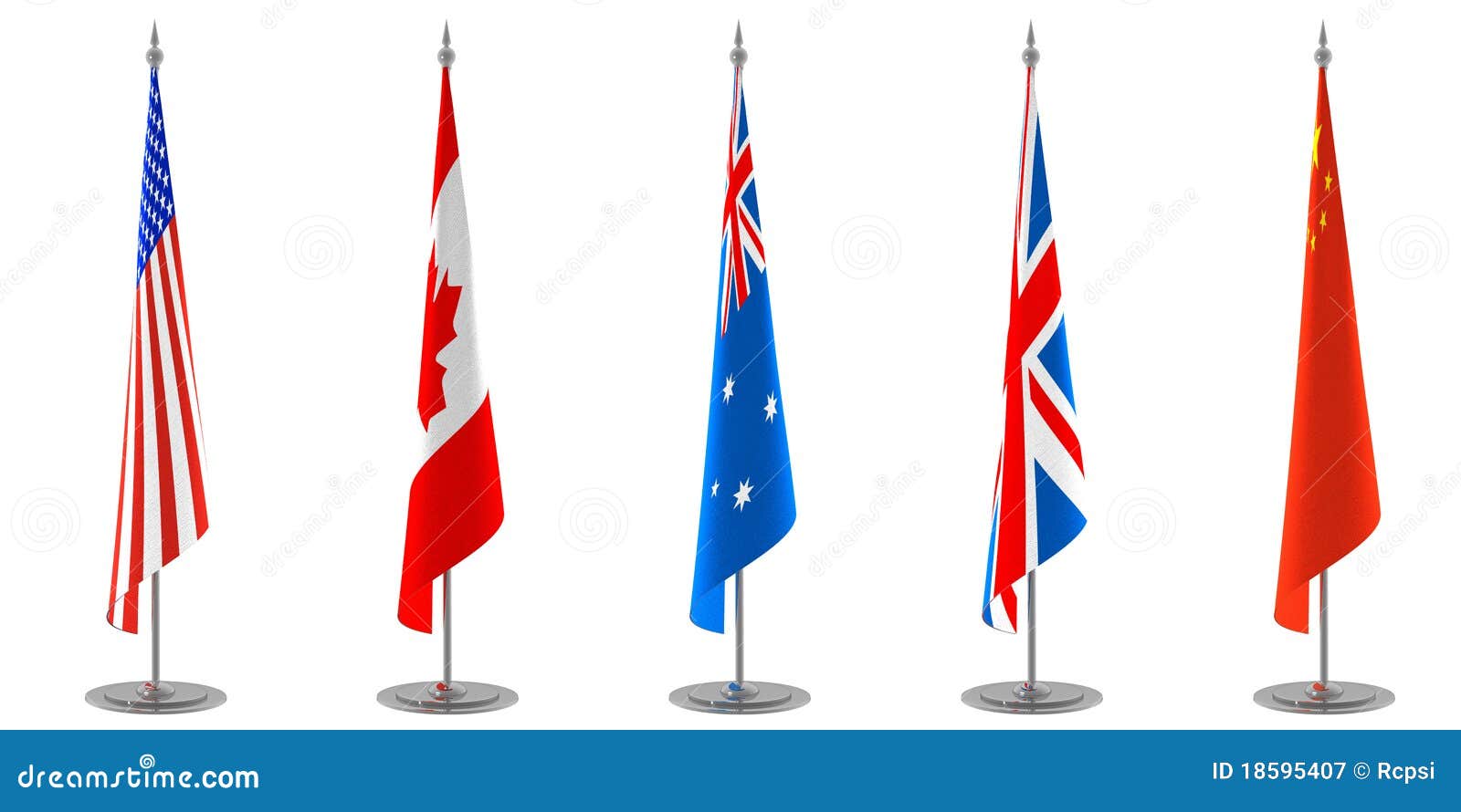 Table Flags, United States America And Hungary, Isolated On White ...