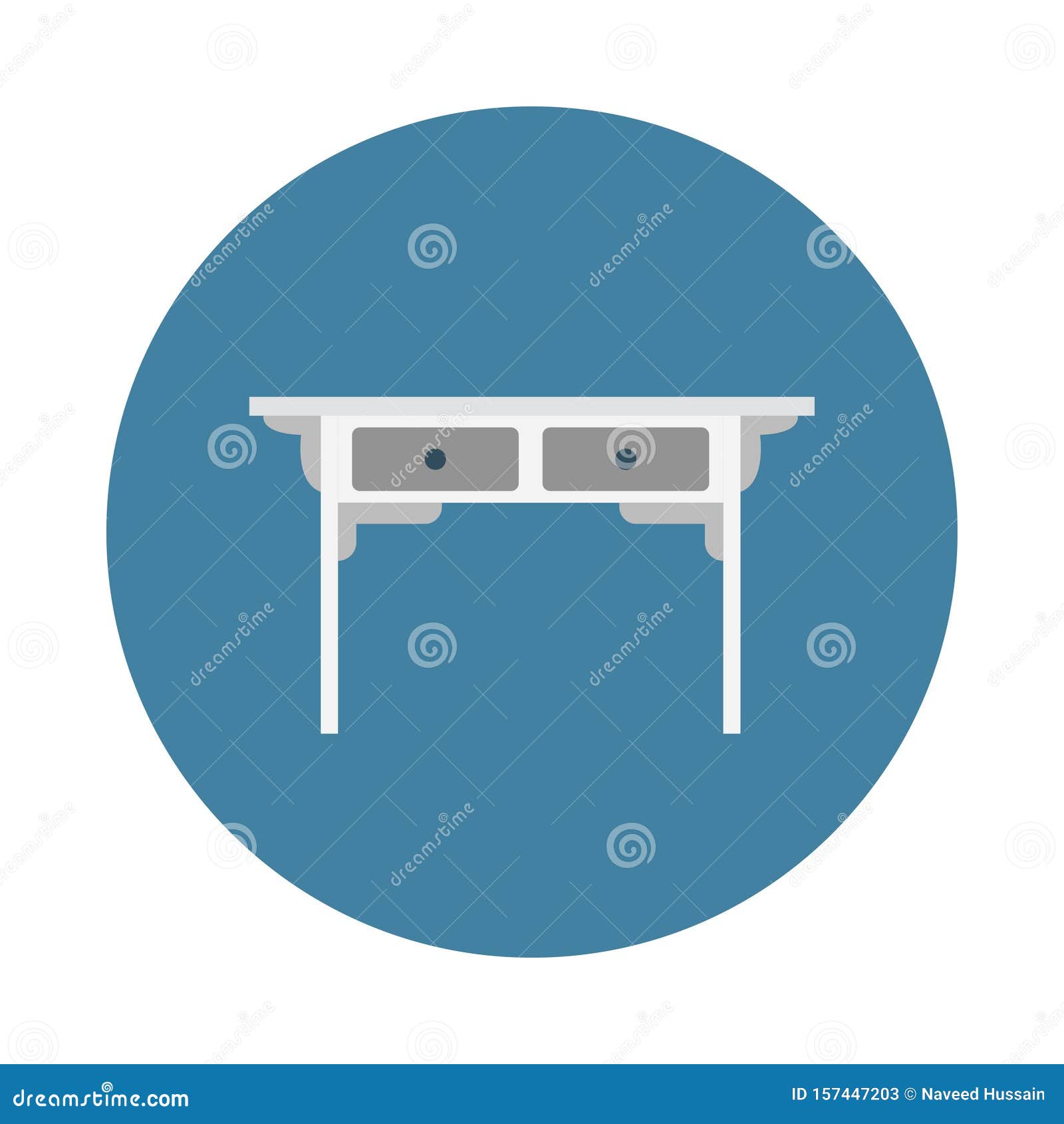 Table flat vector icon stock vector. Illustration of contemporary ...