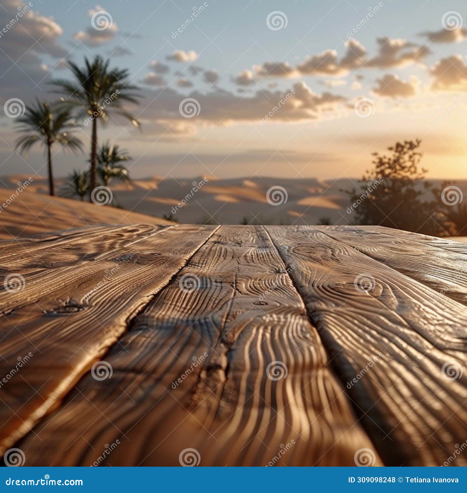 Against the Backdrop of a Blurred Desert Landscape Stock Illustration ...