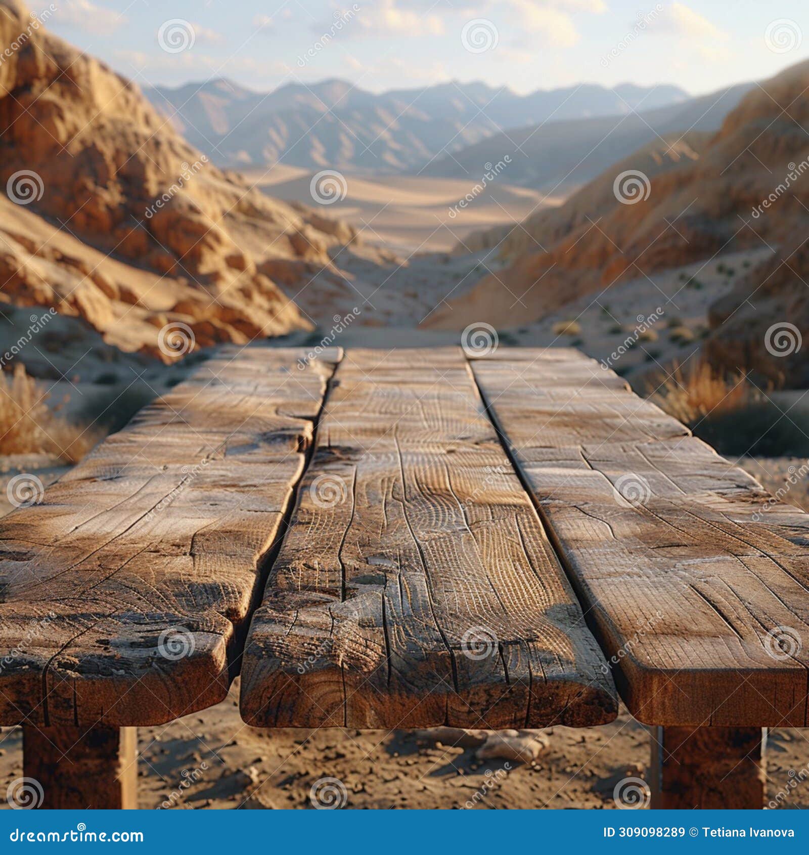 Empty Table, Desert Backdrop Stock Illustration - Illustration of ...
