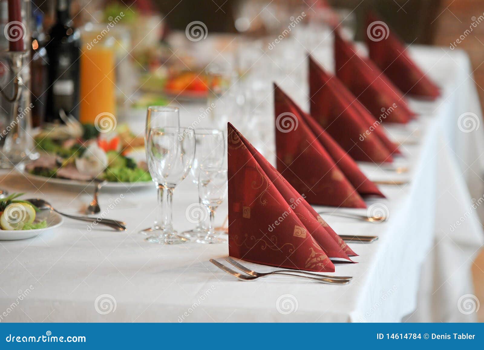Table with food and drink stock photo. Image of napkin - 14614784
