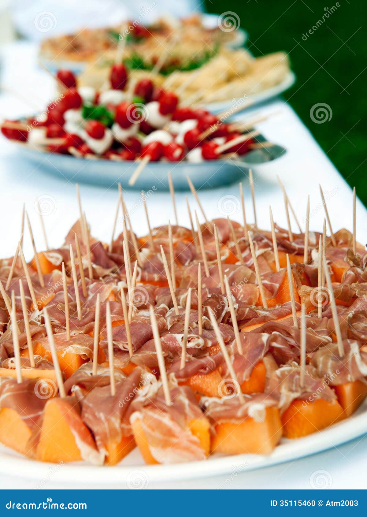 Table with food stock photo. Image of mozzarella, delicatessen - 35115460