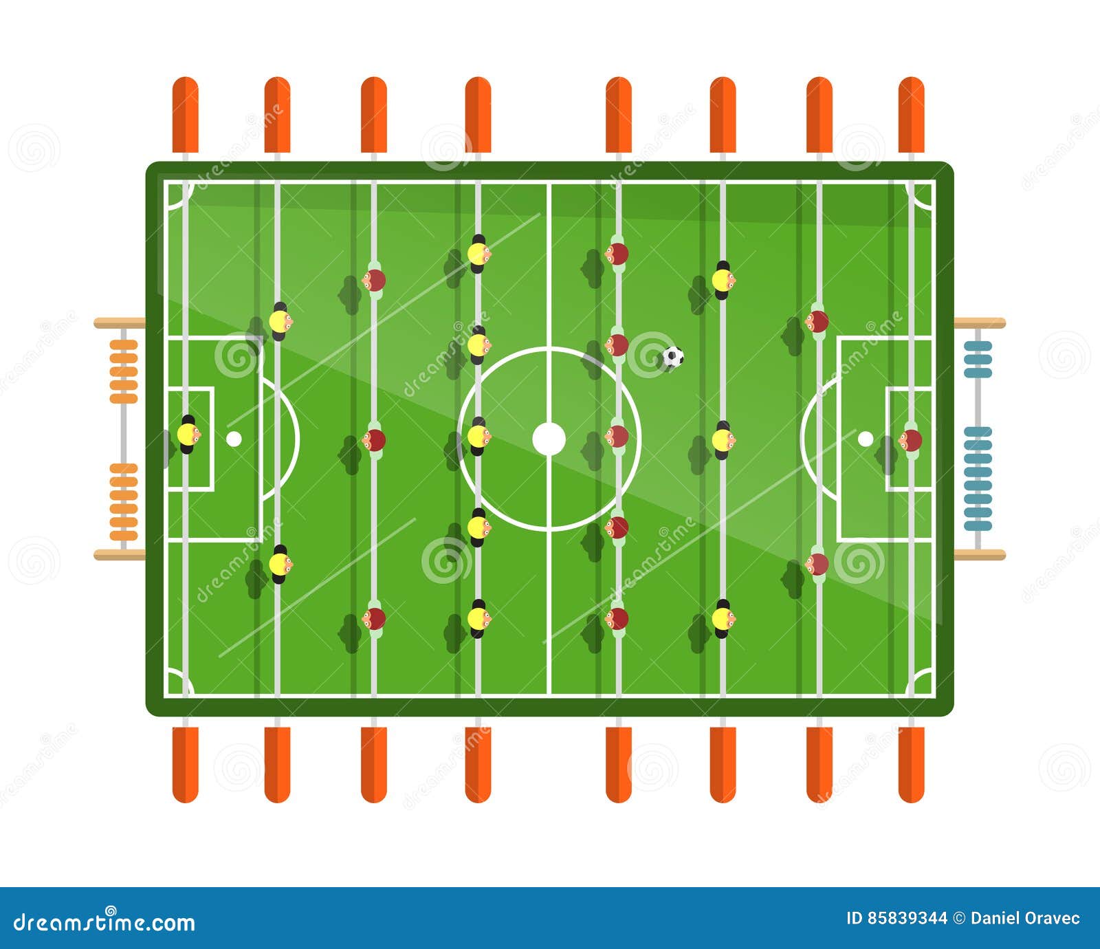 Table Football Vector Flat Design Illustration Stock Illustration ...