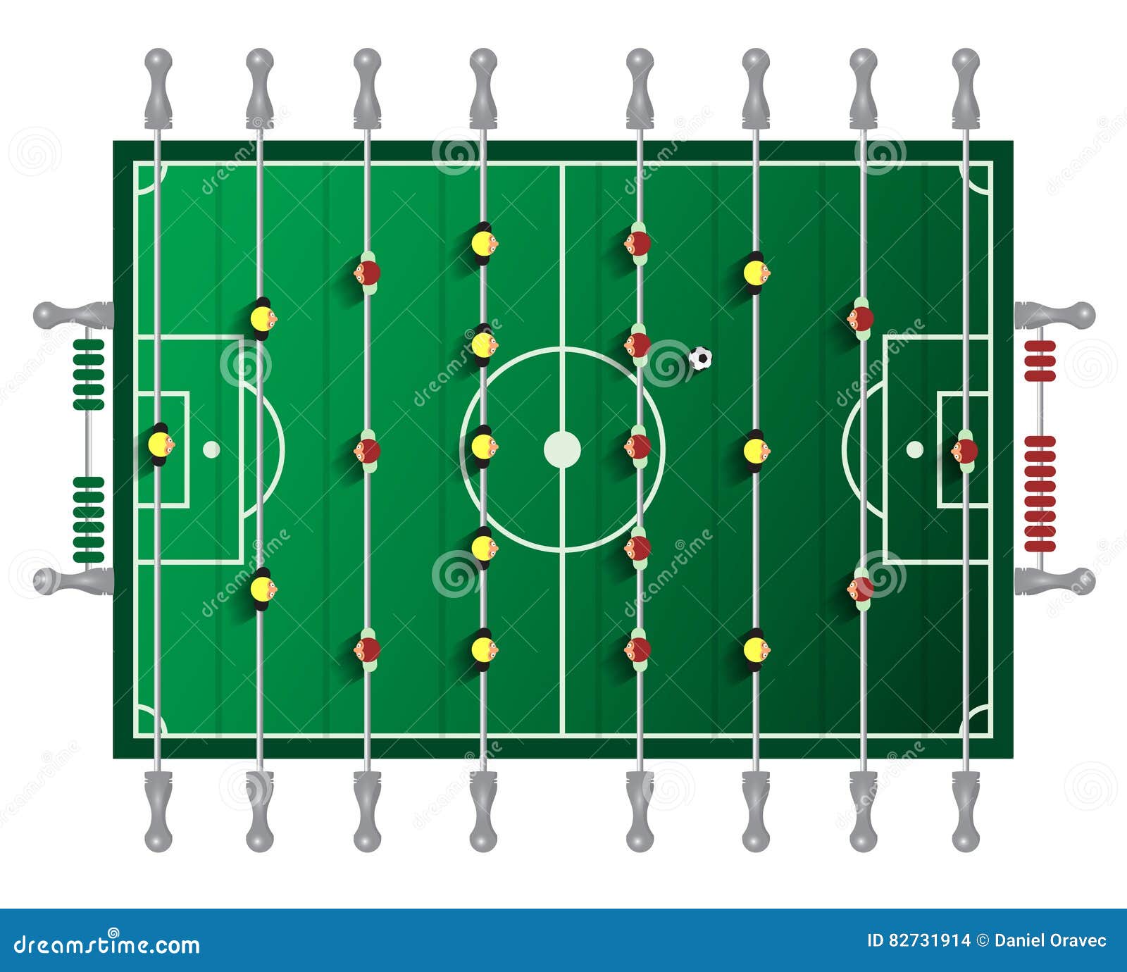 Table Football Vector Tabletop Stock Illustration - Illustration of ...