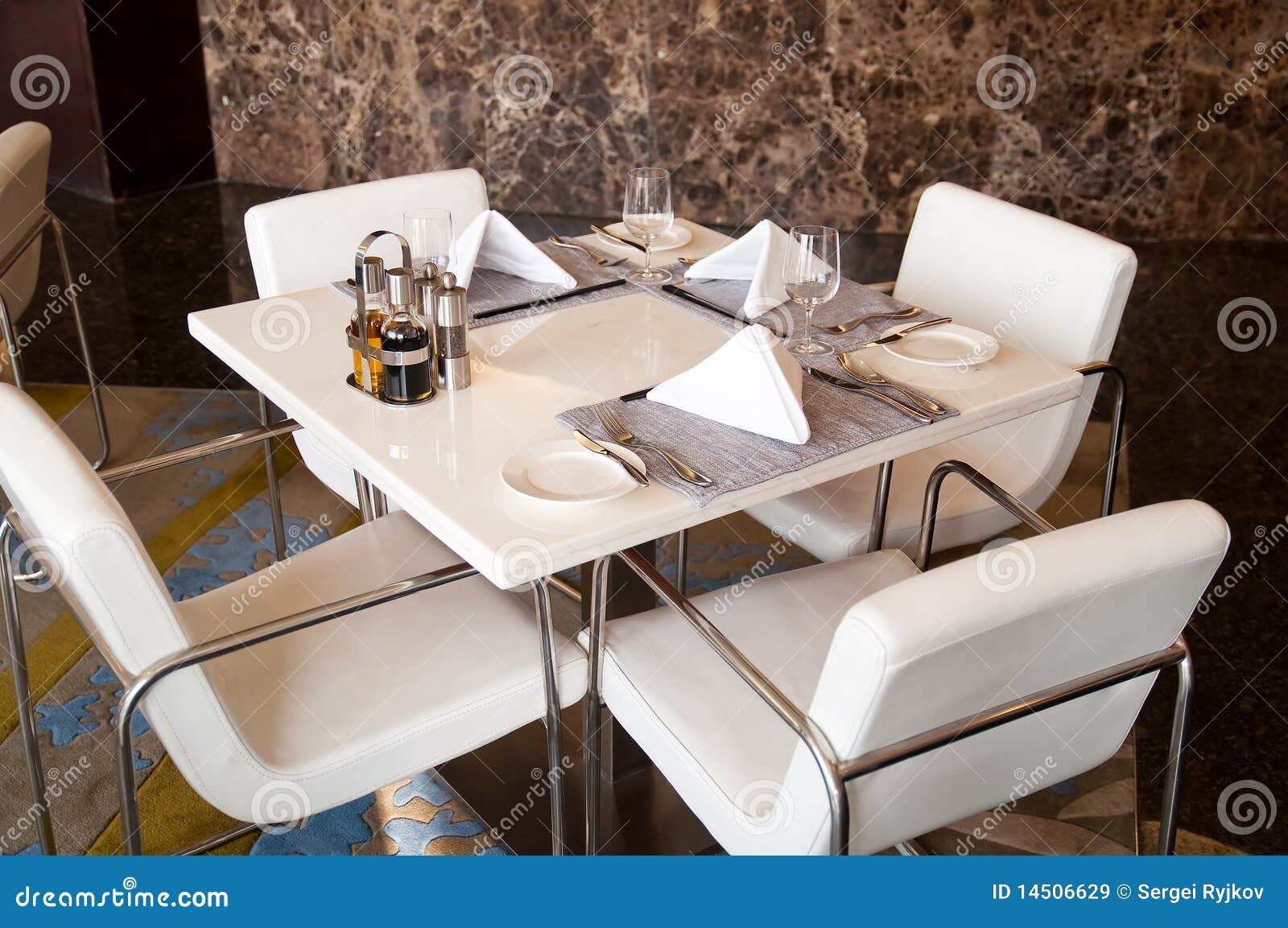 Table for four stock image. Image of paper, light, luxury - 14506629