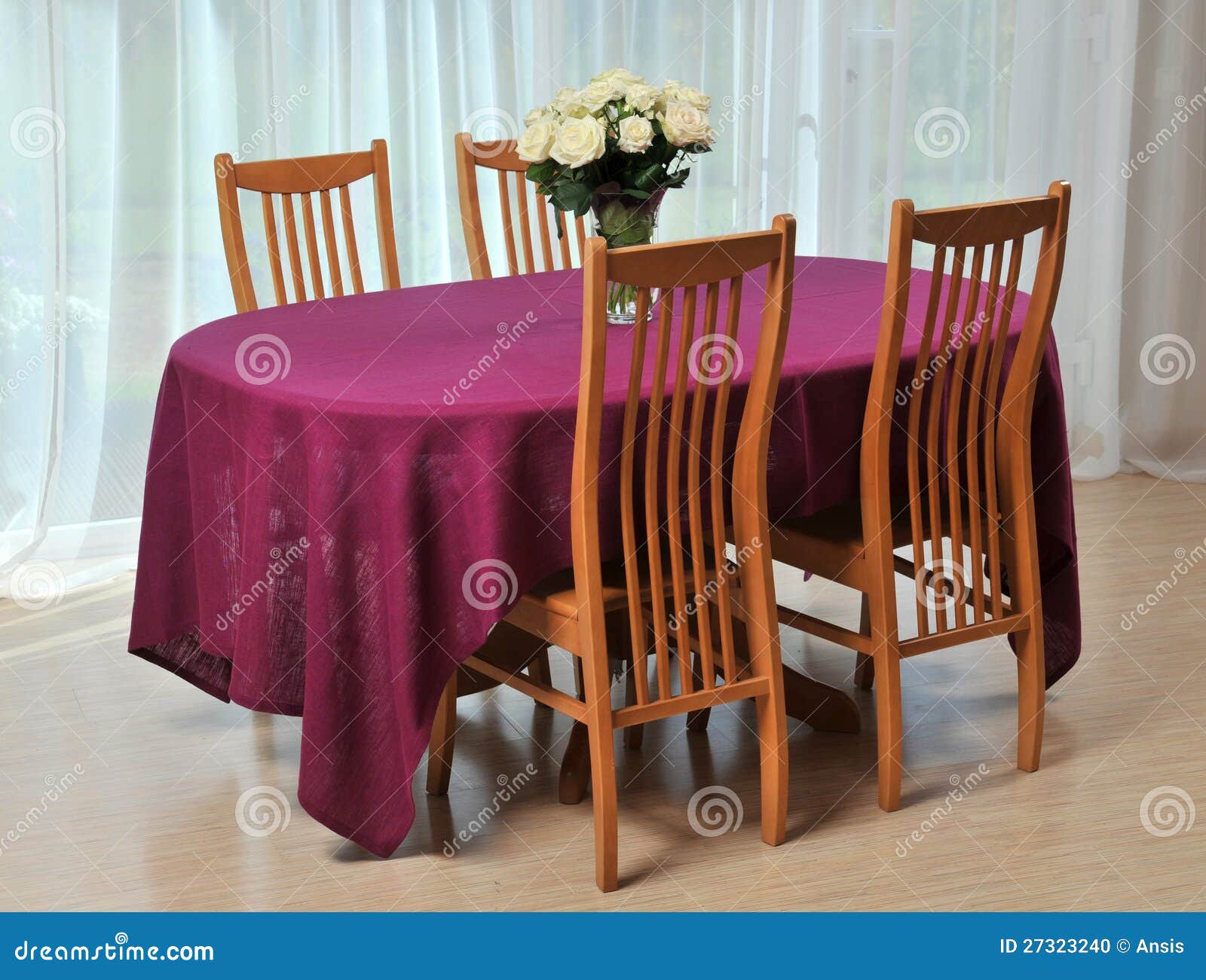 Table for four person stock photo. Image of clean, dining - 27323240