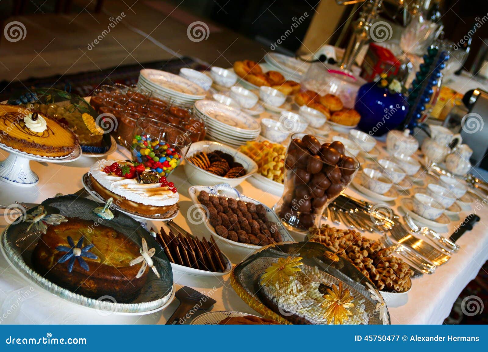 Table Full of Delicious Food Stock Image - Image of delicious, cookies ...
