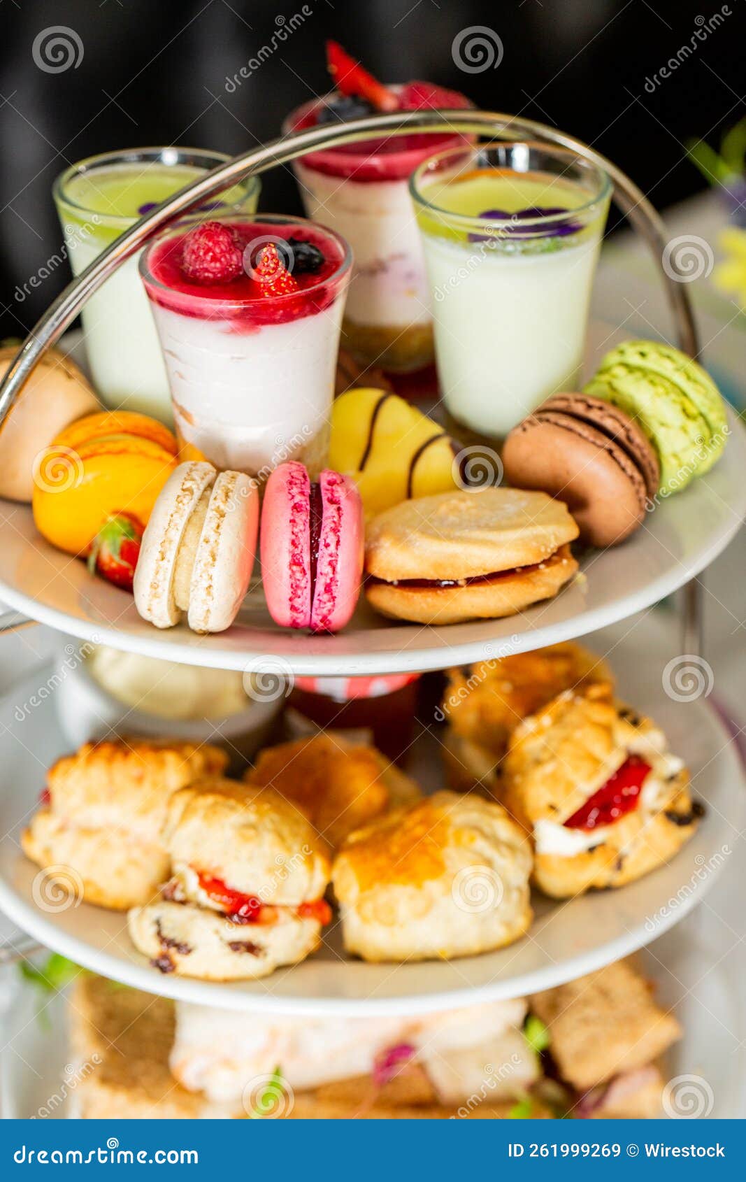 Table Full of Different Appetizing Desserts in the Restaurant Stock ...