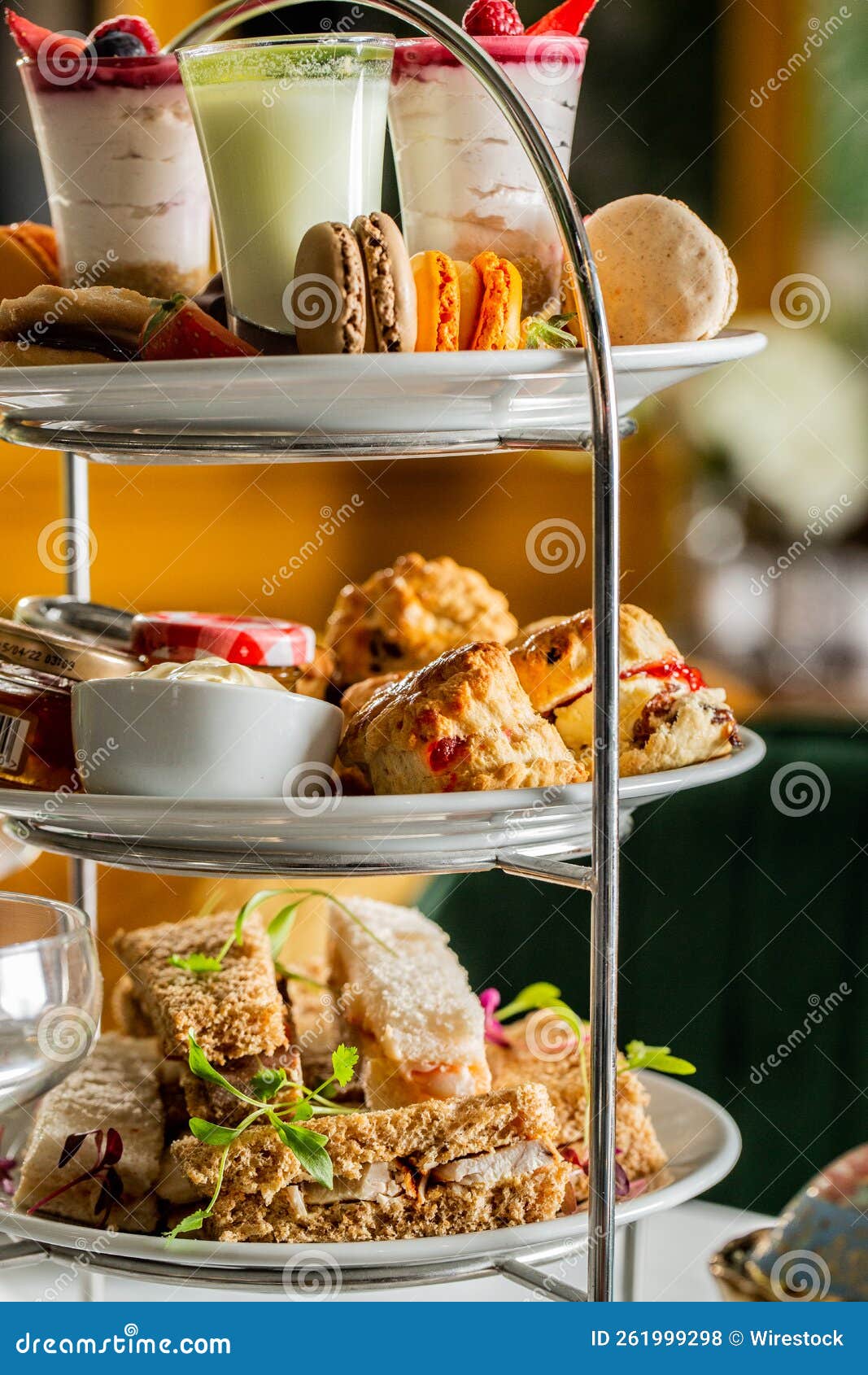 Table Full of Different Appetizing Desserts in the Restaurant Stock ...