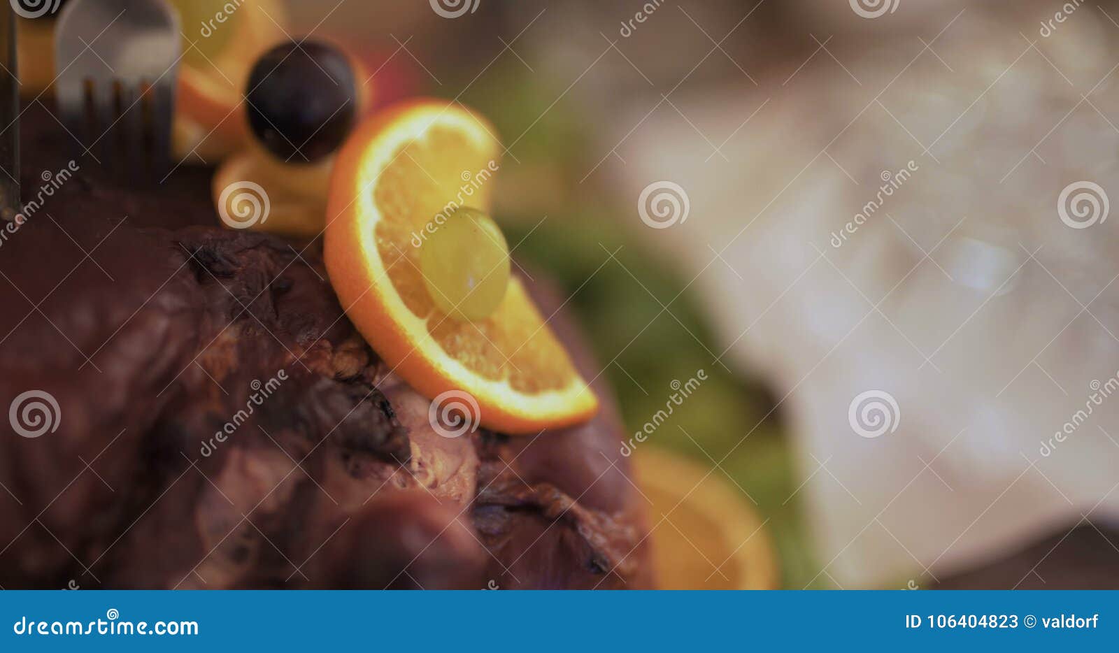 Table full of meat. stock video. Video of celebration - 106404823