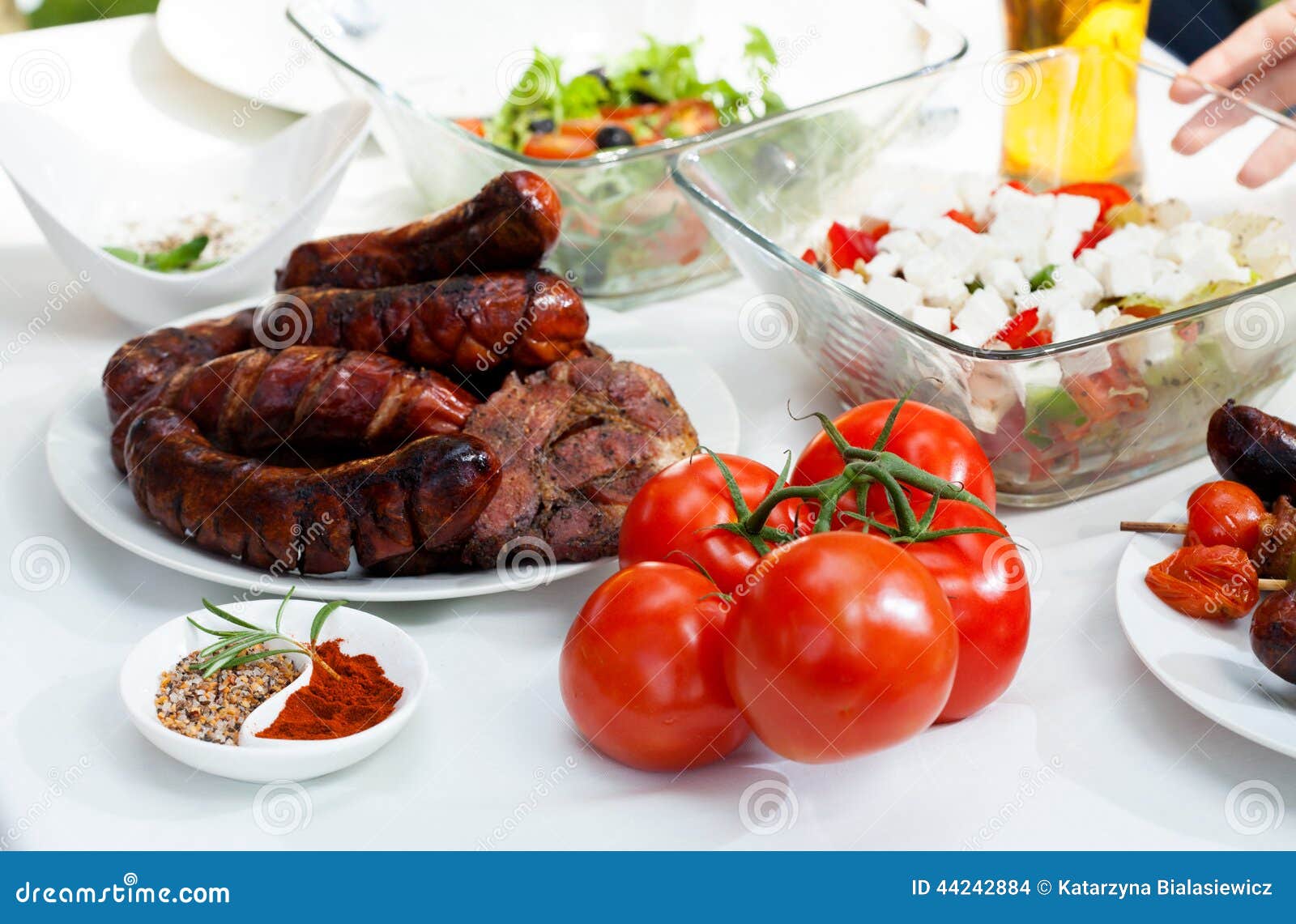 Table full of snacks stock photo. Image of good, barbecue - 44242884