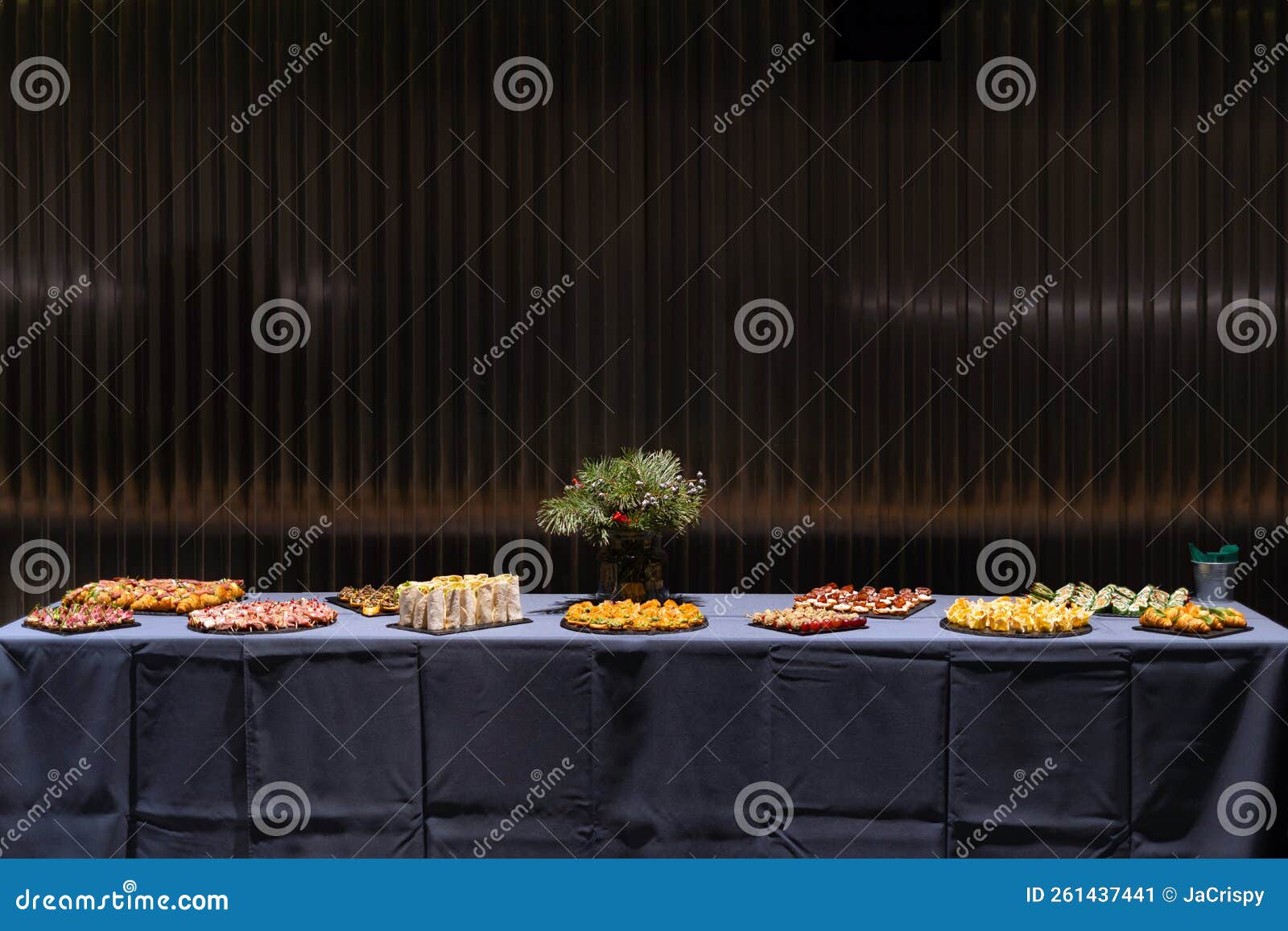 Table Full of Snacks. Tasty Appetizers Served for People Stock Image ...