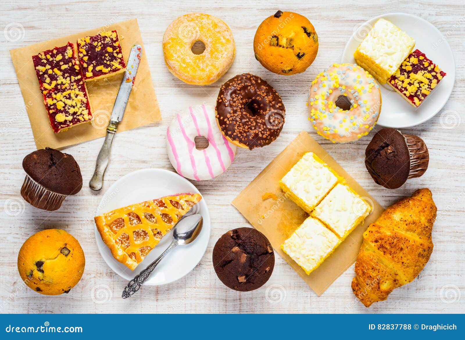 Table Full of Sweets, Cakes and Dessert Food Stock Photo - Image of ...