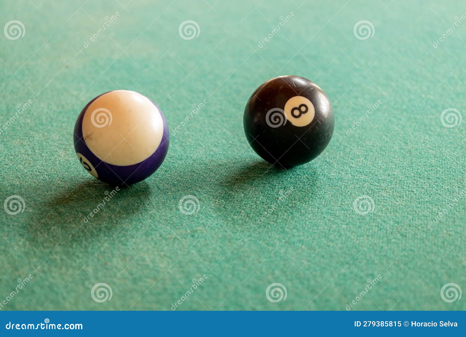Table Game Balls Called Pool on a Green Cloth Stock Image - Image of ...