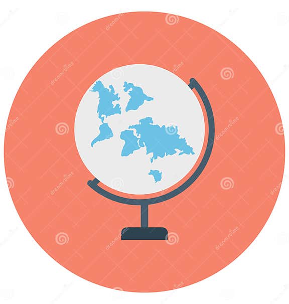 Table Globe Color Isolated Vector Icon that Can Be Easily Modified or ...