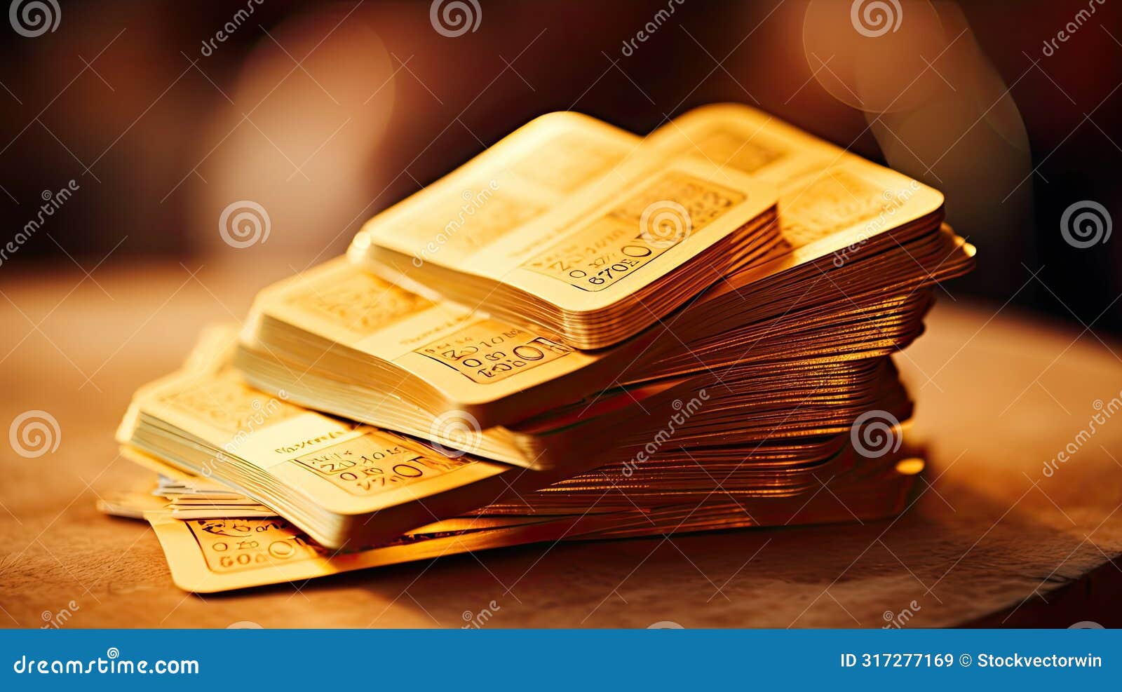 Table golden ticket blank stock image. Image of ticket - 317277169