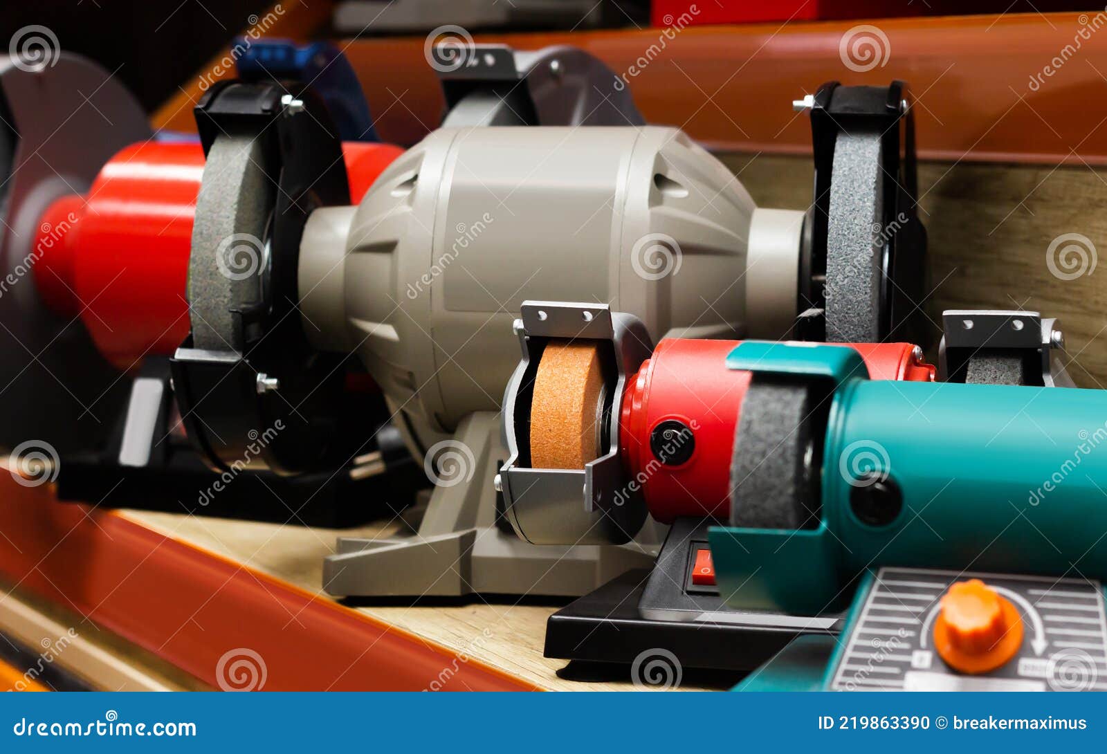 Table Grinder Tools Standing on Store Shelf Stock Photo - Image of ...
