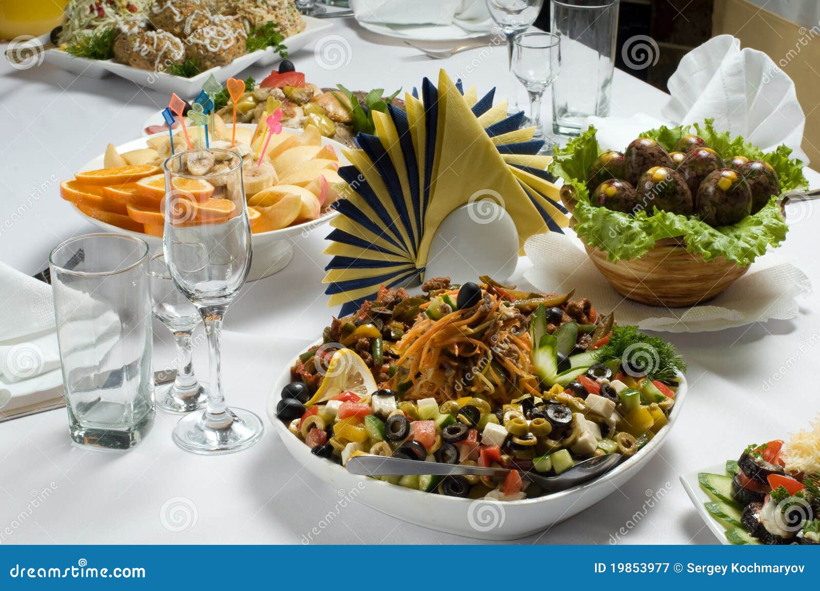 Table for Guests of Honor with Meal Stock Image - Image of business ...