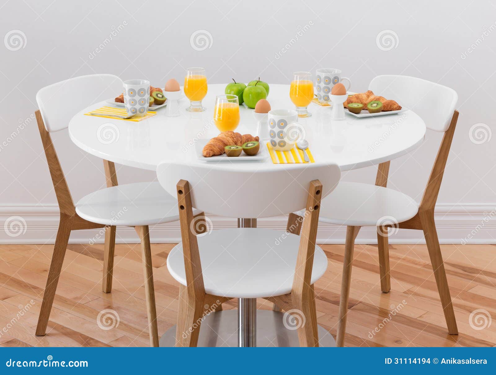 Table with Healthy Breakfast Stock Photo - Image of food, coffee: 31114194