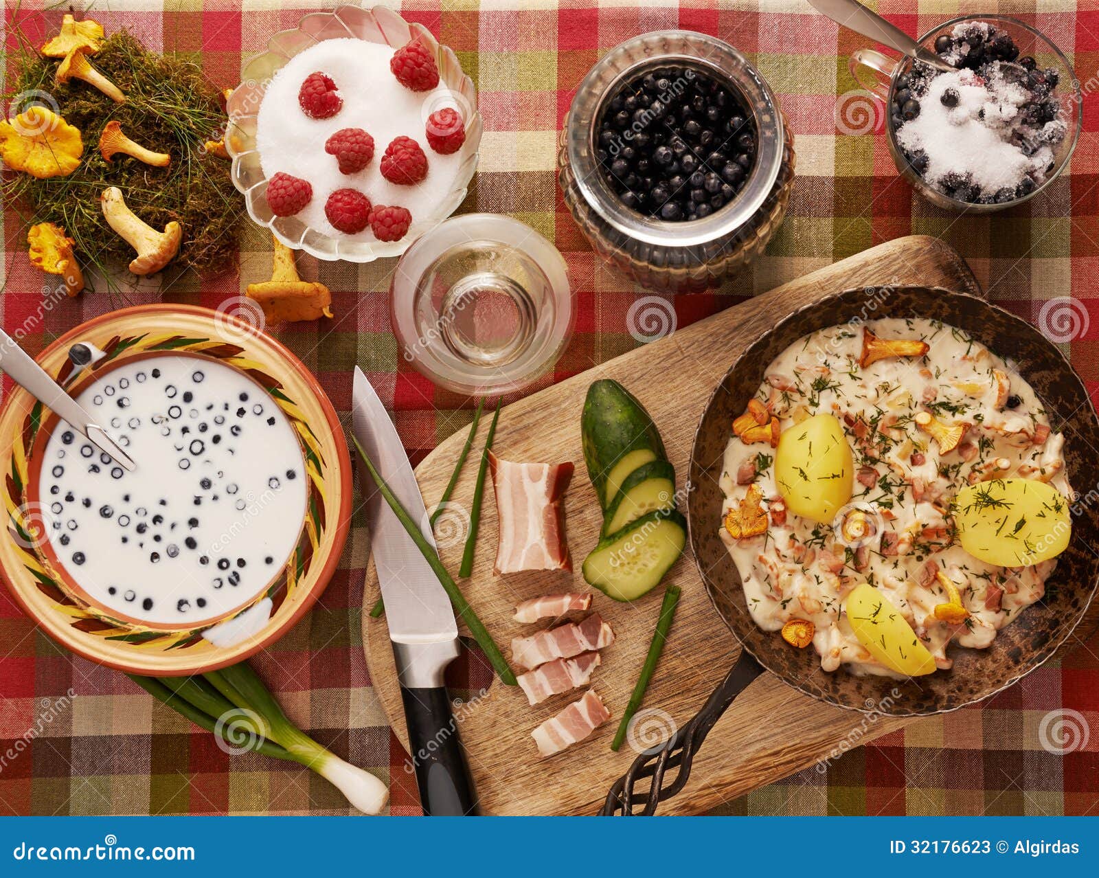 Table with healthy food stock image. Image of meal, dessert - 32176623