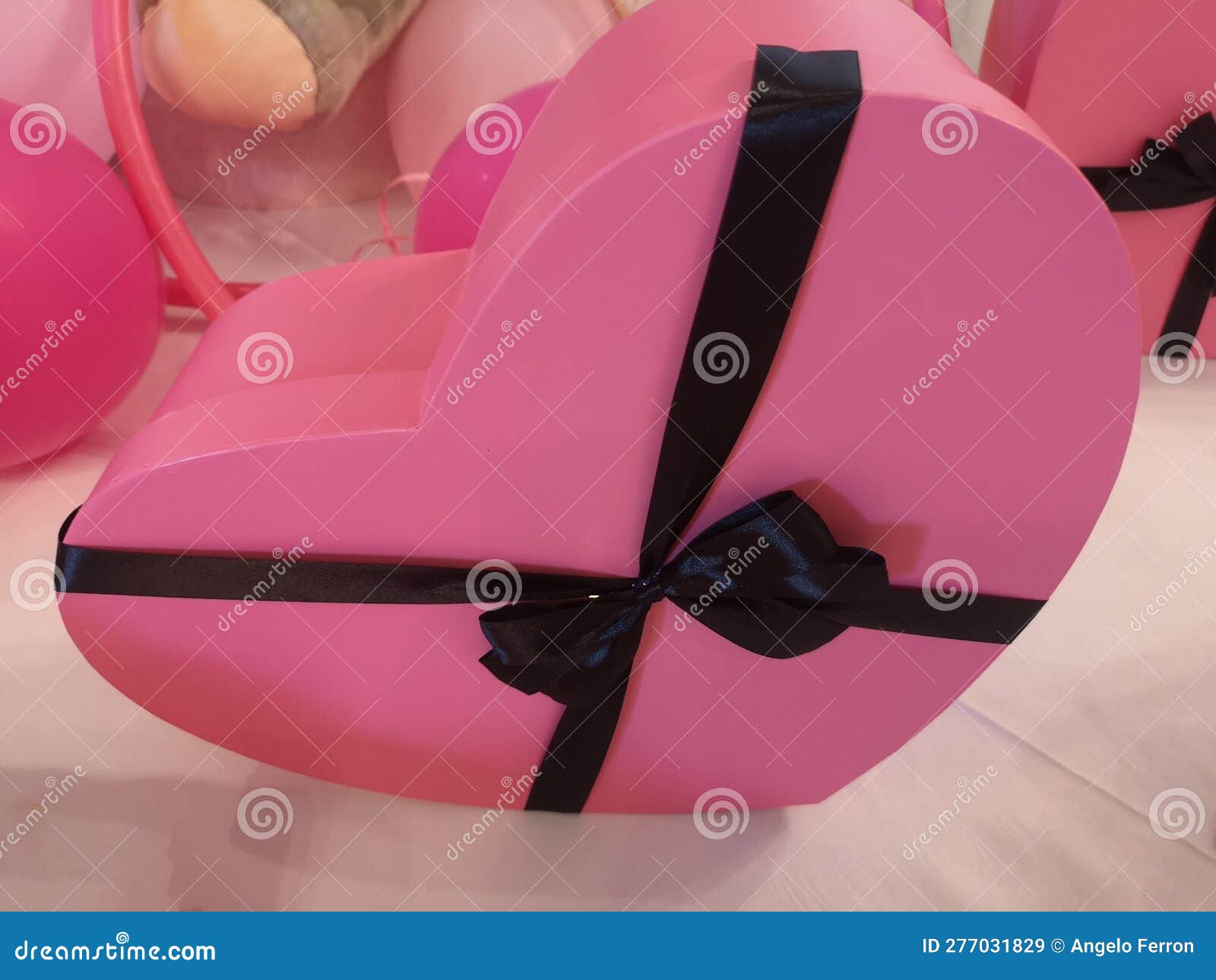 Table with Heart Shape Containers Stock Image - Image of shaped ...