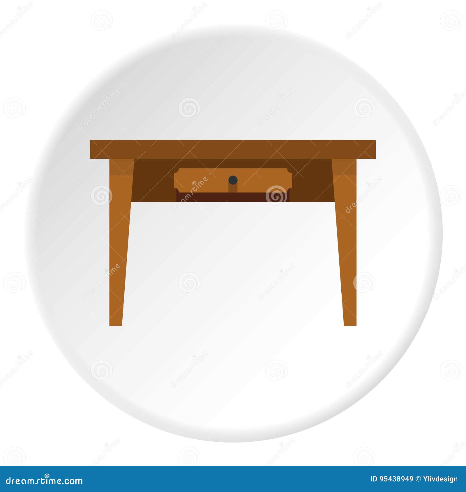 Table icon circle stock vector. Illustration of decoration - 95438949