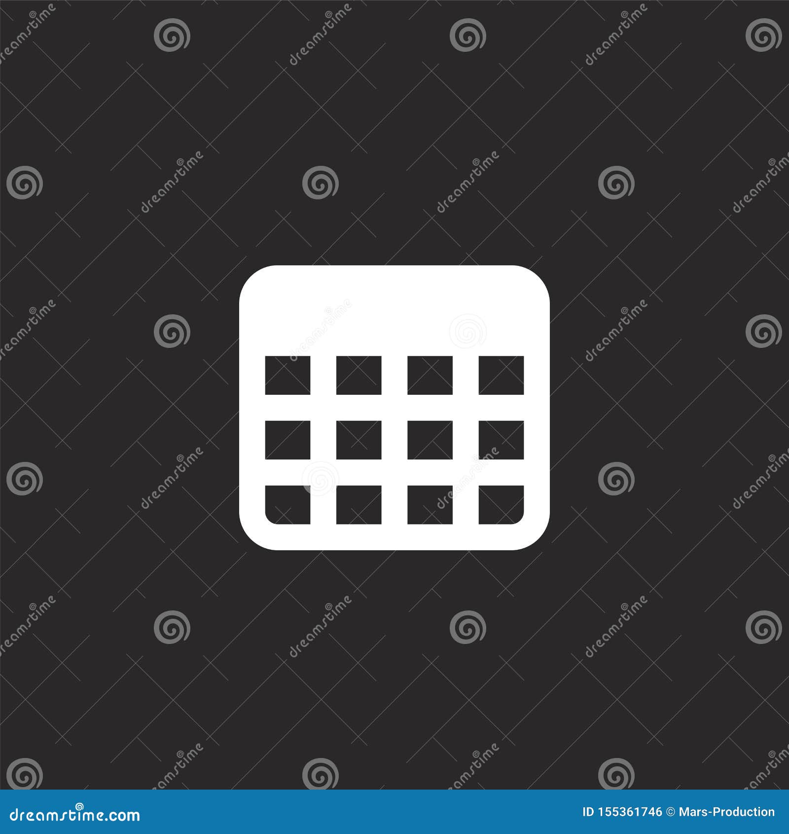 Table Icon. Filled Table Icon for Website Design and Mobile, App ...