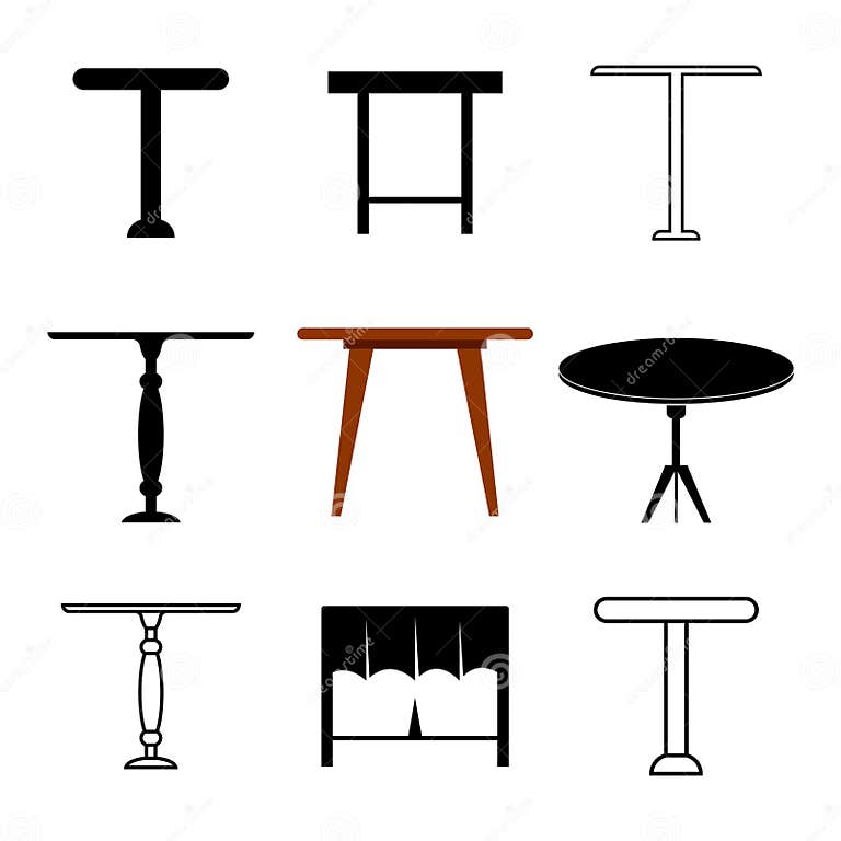 Table Icon Illustration Element Design Stock Illustration ...