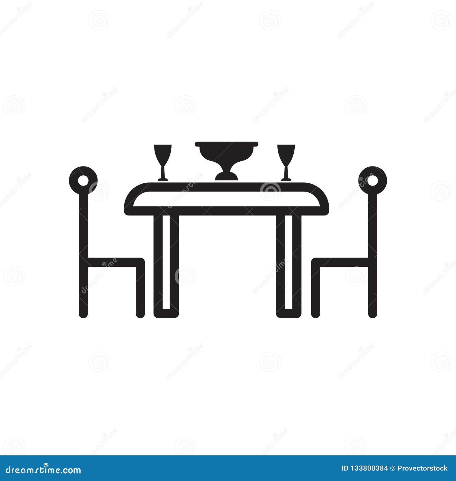 Table Icon Isolated On White Background Stock Vector - Illustration of ...
